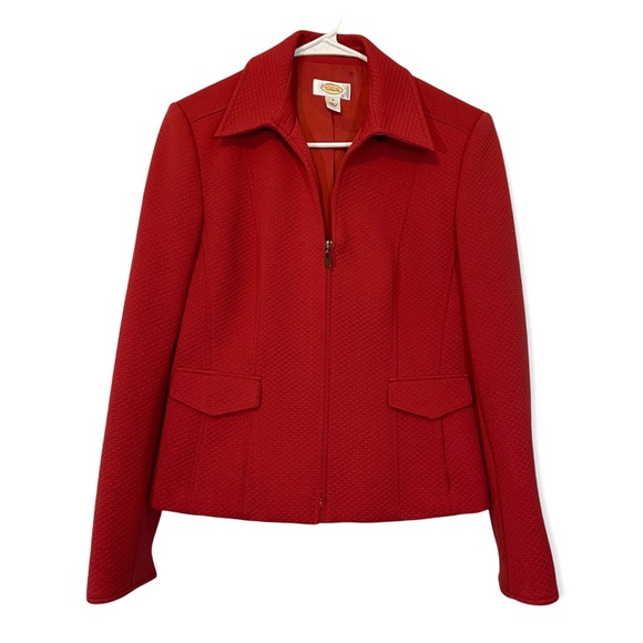 Talbots | Jackets & Coats | Talbots Textured Zip Blazer | Poshmark